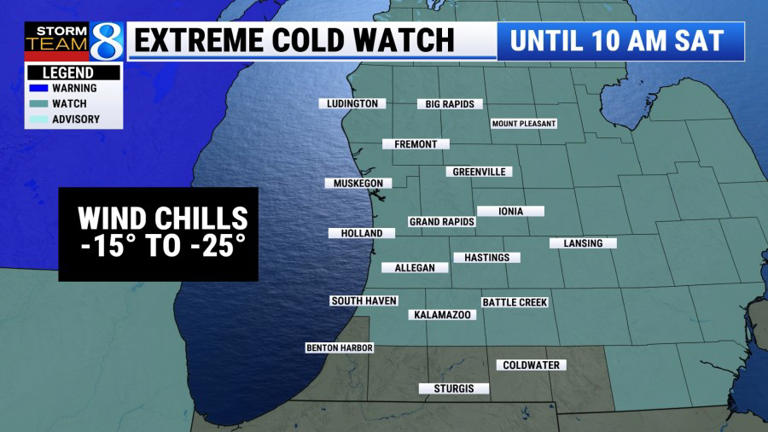 Cold weather advisory issued for subzero wind chills in West Michigan