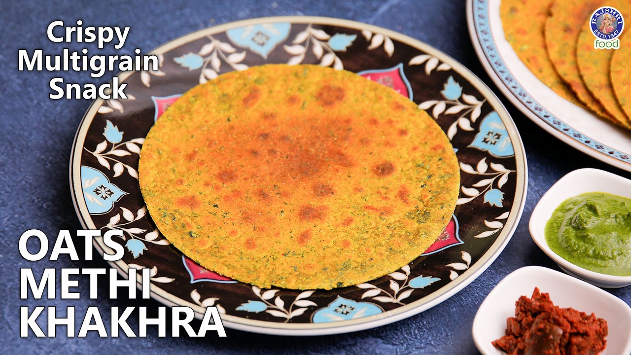 Healthy oats methi khakhra