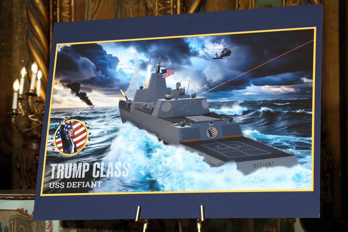Navy chief calls for giant lasers to be on new 'Trump' battleships