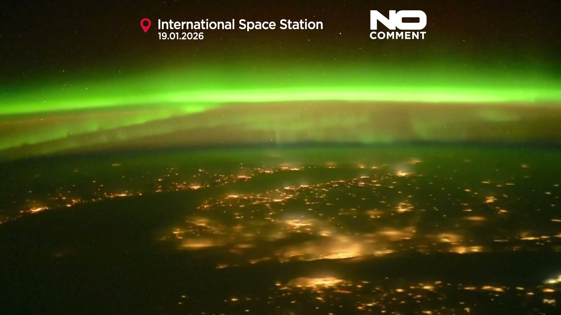 Russian cosmonaut films northern lights above Earth