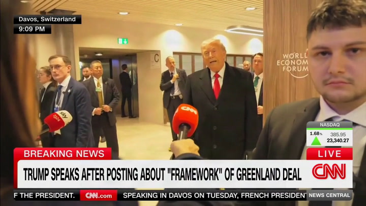 Trump sputters when confronted on caving over Greenland