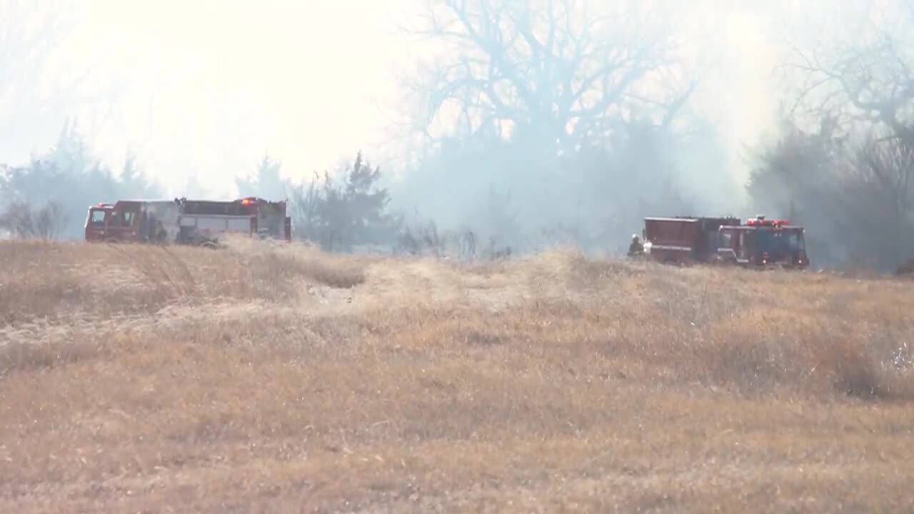 Grass fire south of I-80 near Grand Island sparked by gas disposal
