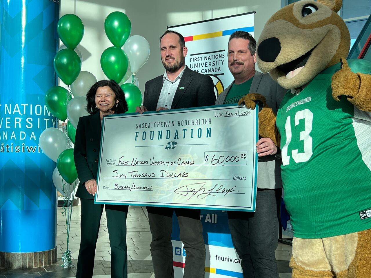 Cree-designed Roughriders logo proceeds go toward $60K in awards for ...