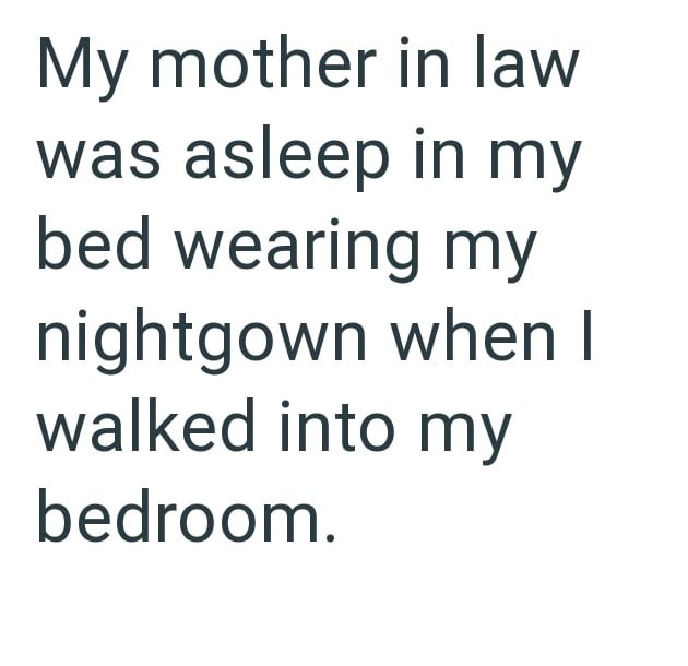 Wife comes home to her inherited house and finds mother-in-law sleeping ...