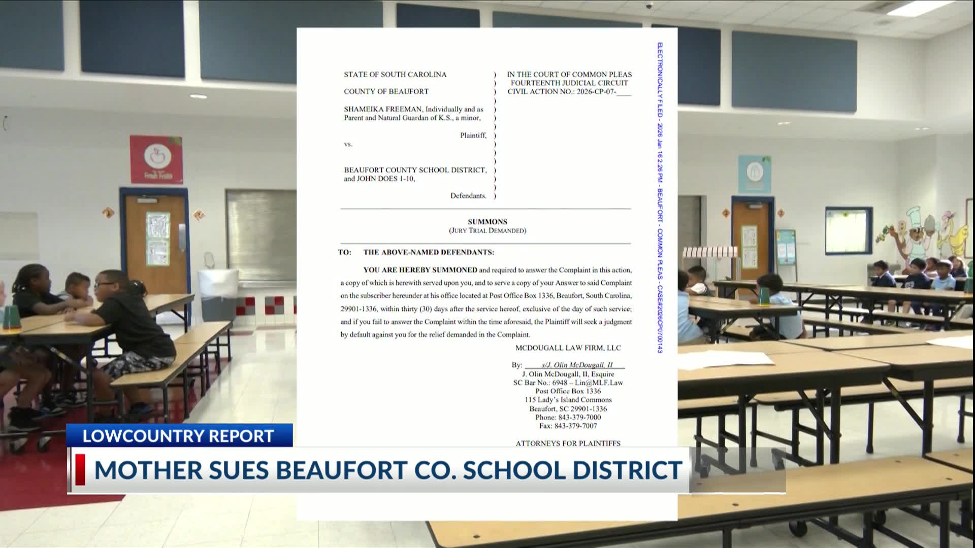 Mother sues school district after daughter's fingertip is severed