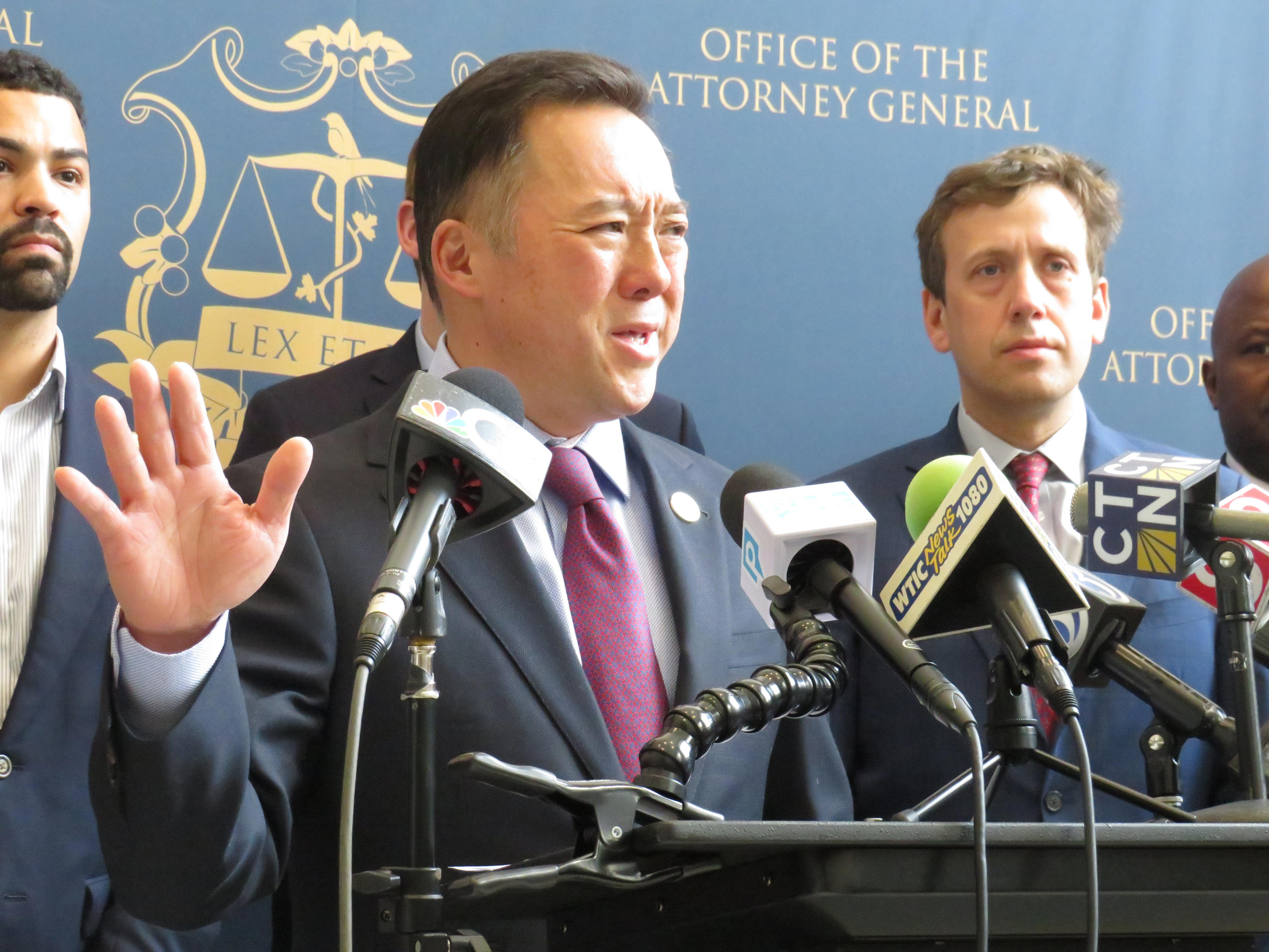 Seeking bill, Tong blames Trump, Meta for "avalanche of hate" online