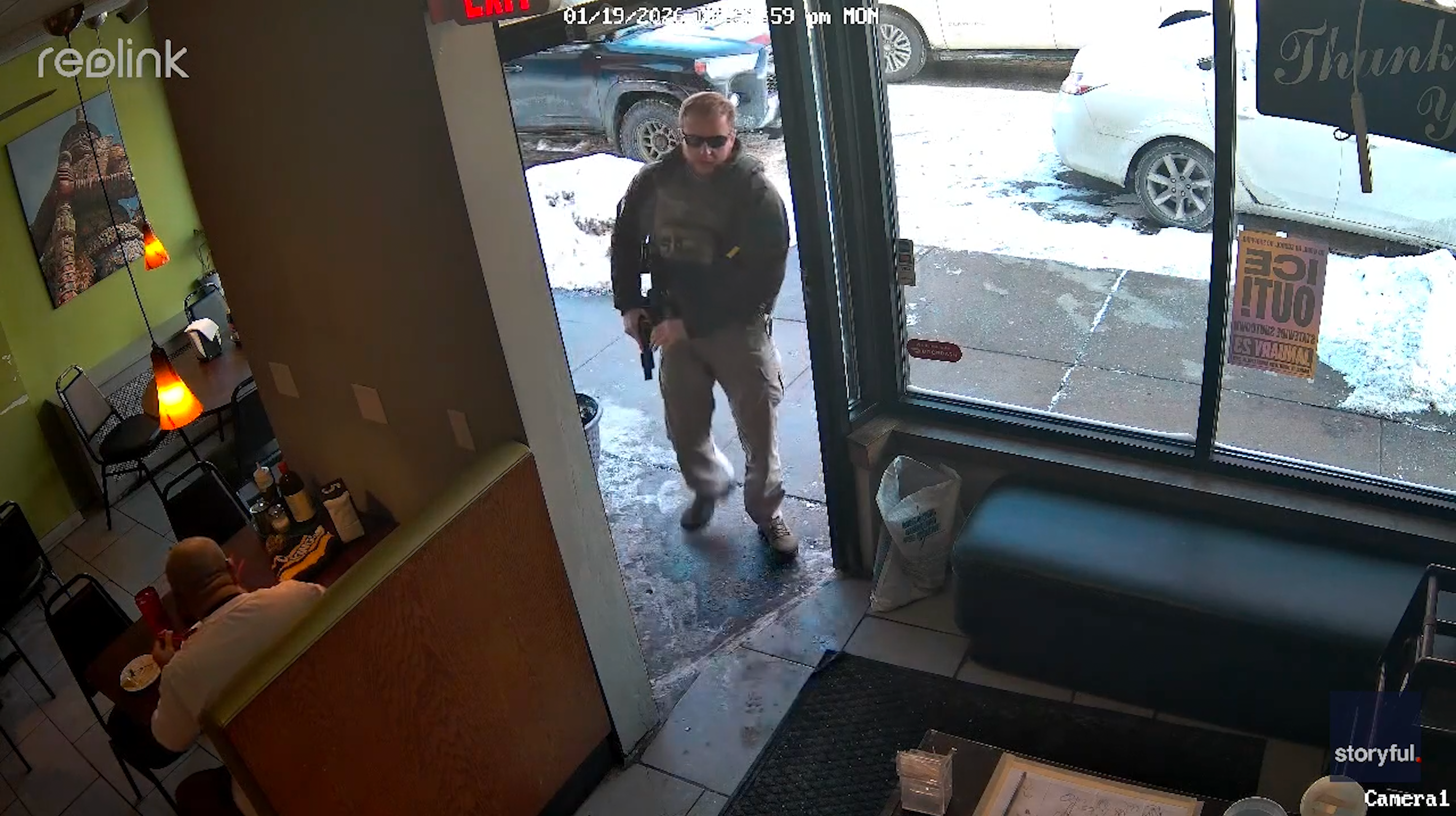 ICE agent enters St. Paul restaurant with gun drawn, video shows