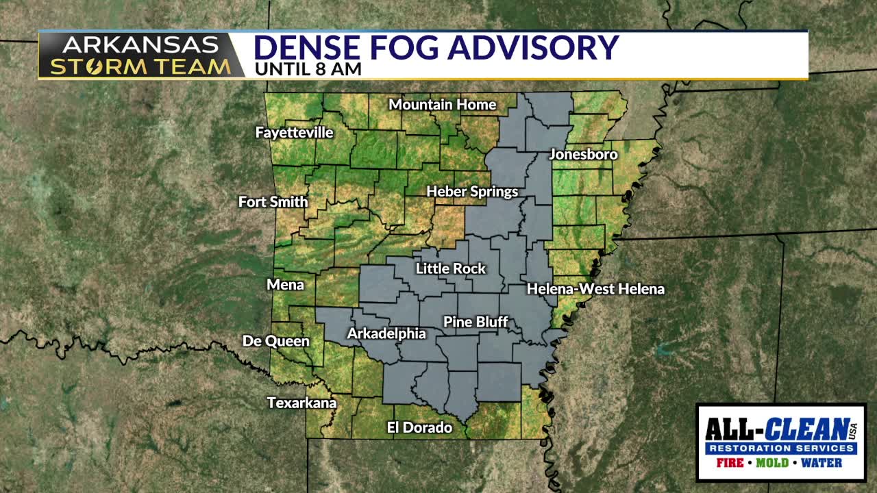 Dense fog advisory & winter storm watch issued