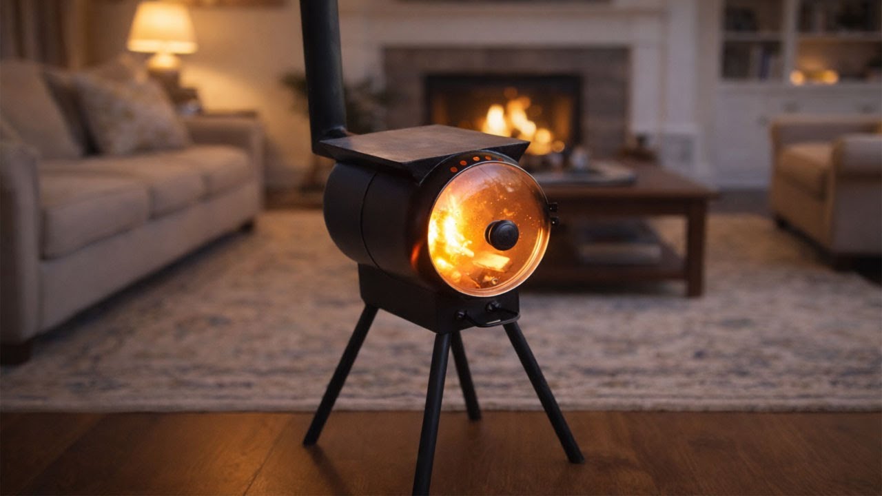 DIY portable wood-burning stove from a recycled gas cylinder | Step-by ...