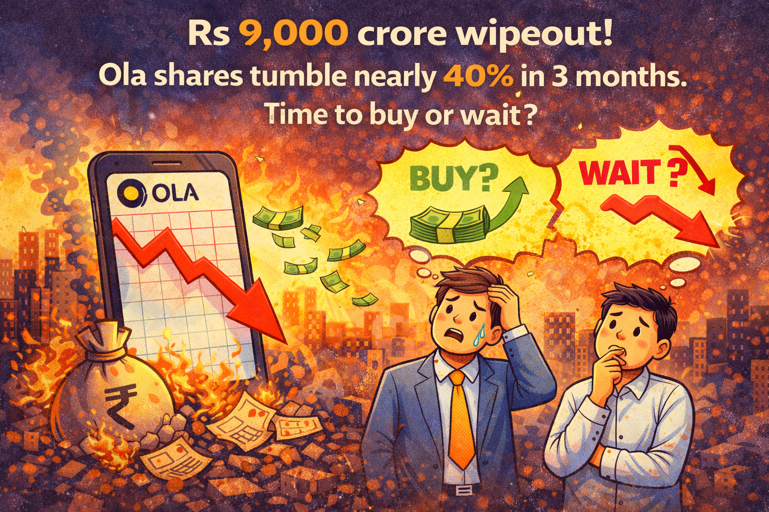 Rs 9,000 crore wipeout! Ola shares tumble nearly 40% in 3 months. Time ...