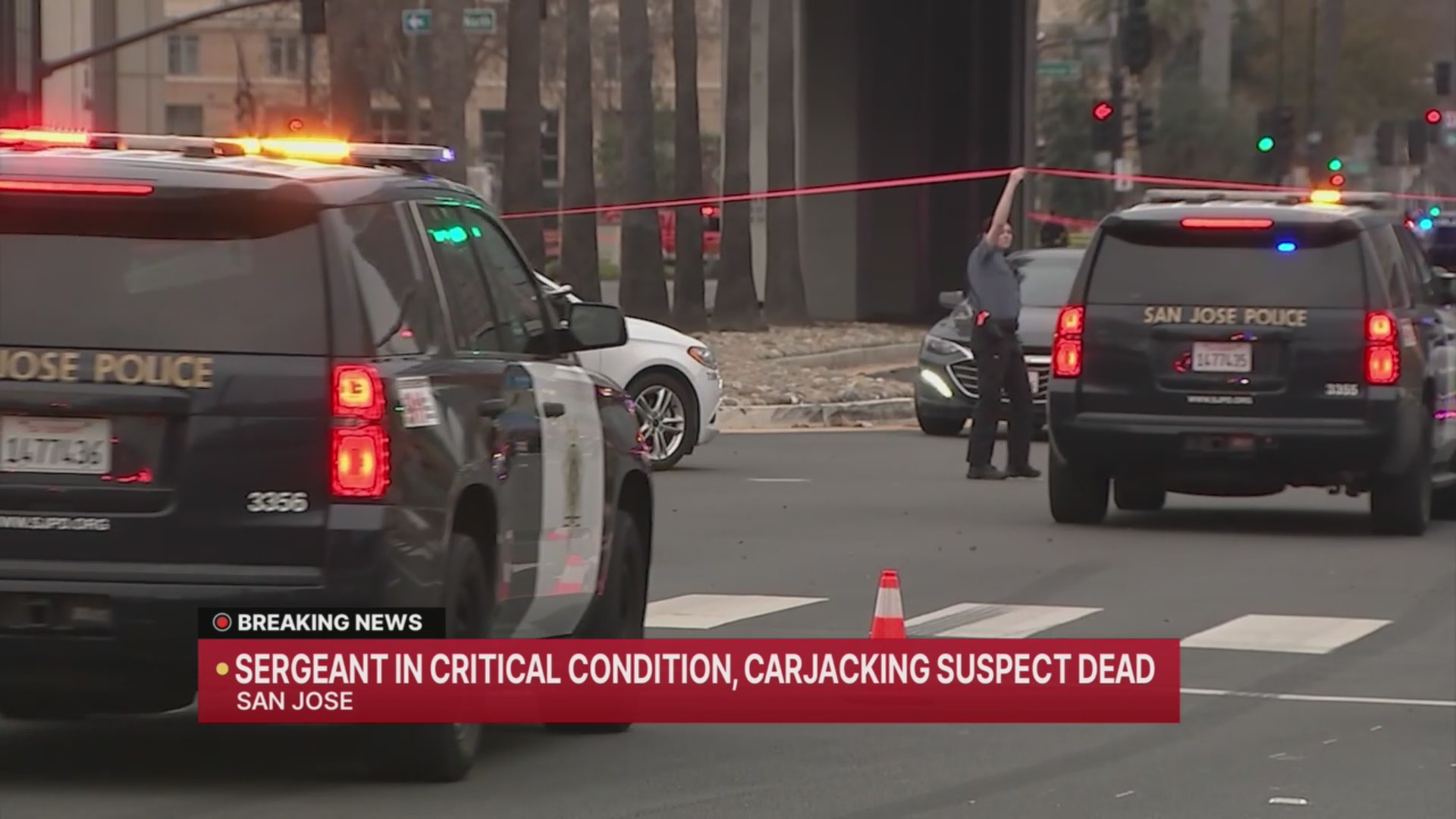 SJPD sergeant in critical condition, carjacking suspect dead