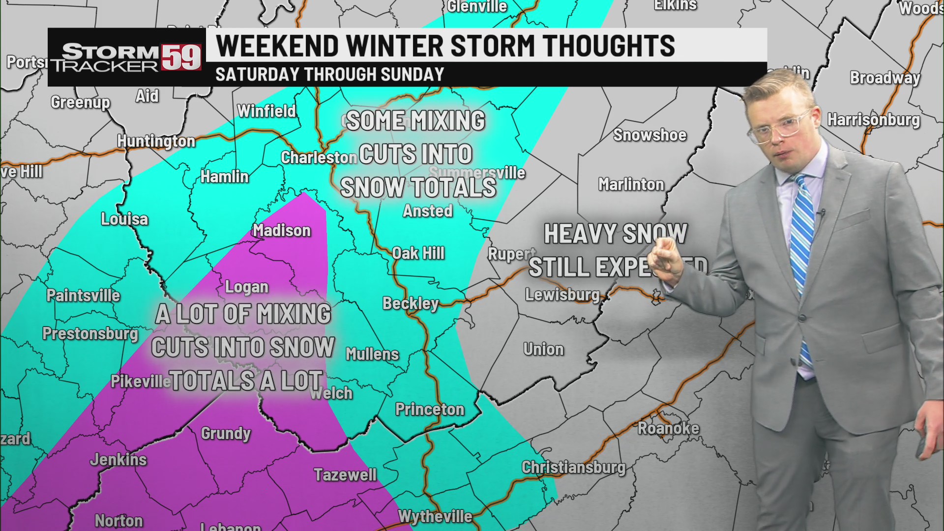 Weekend winter storm update: Snow to start, sleet to follow