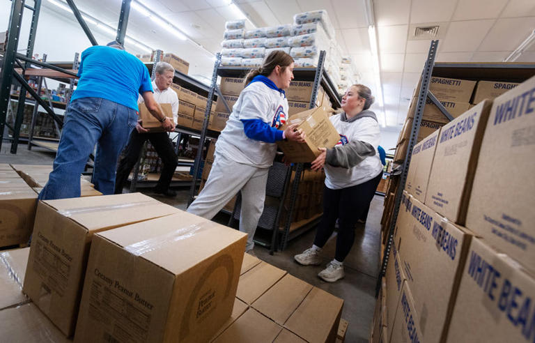 Church delivers large donation to Rexburg food bank