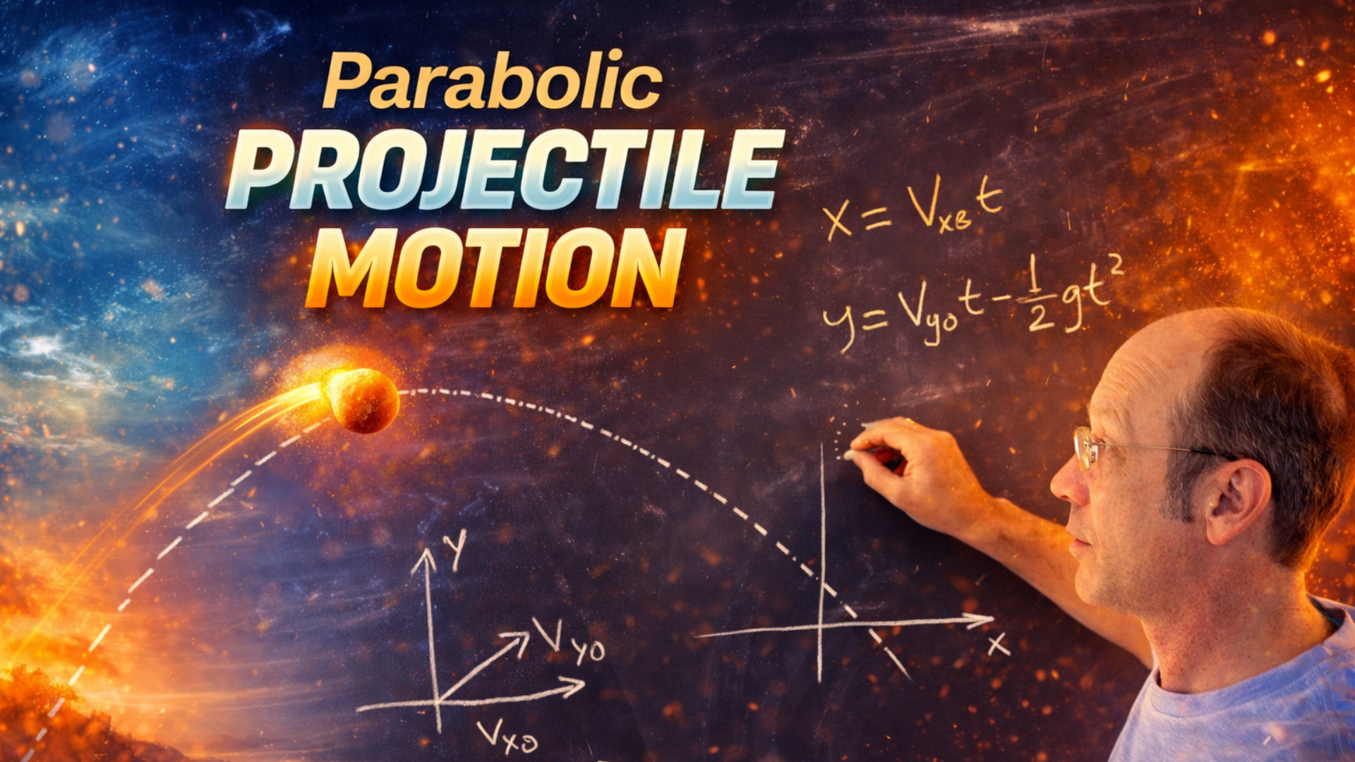 Projectile motion explained: deriving the parabolic trajectory