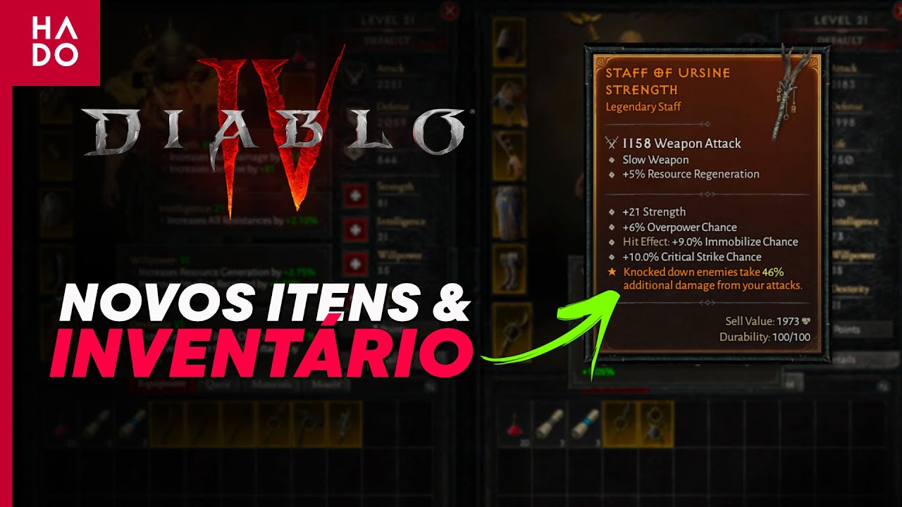 Vazou tudo sobre os novos itens de Diablo IV