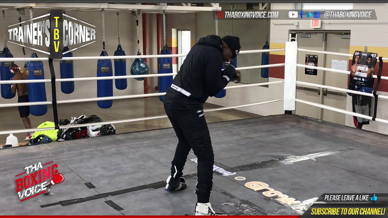 Coach Barry Hunter doing some shadow boxing