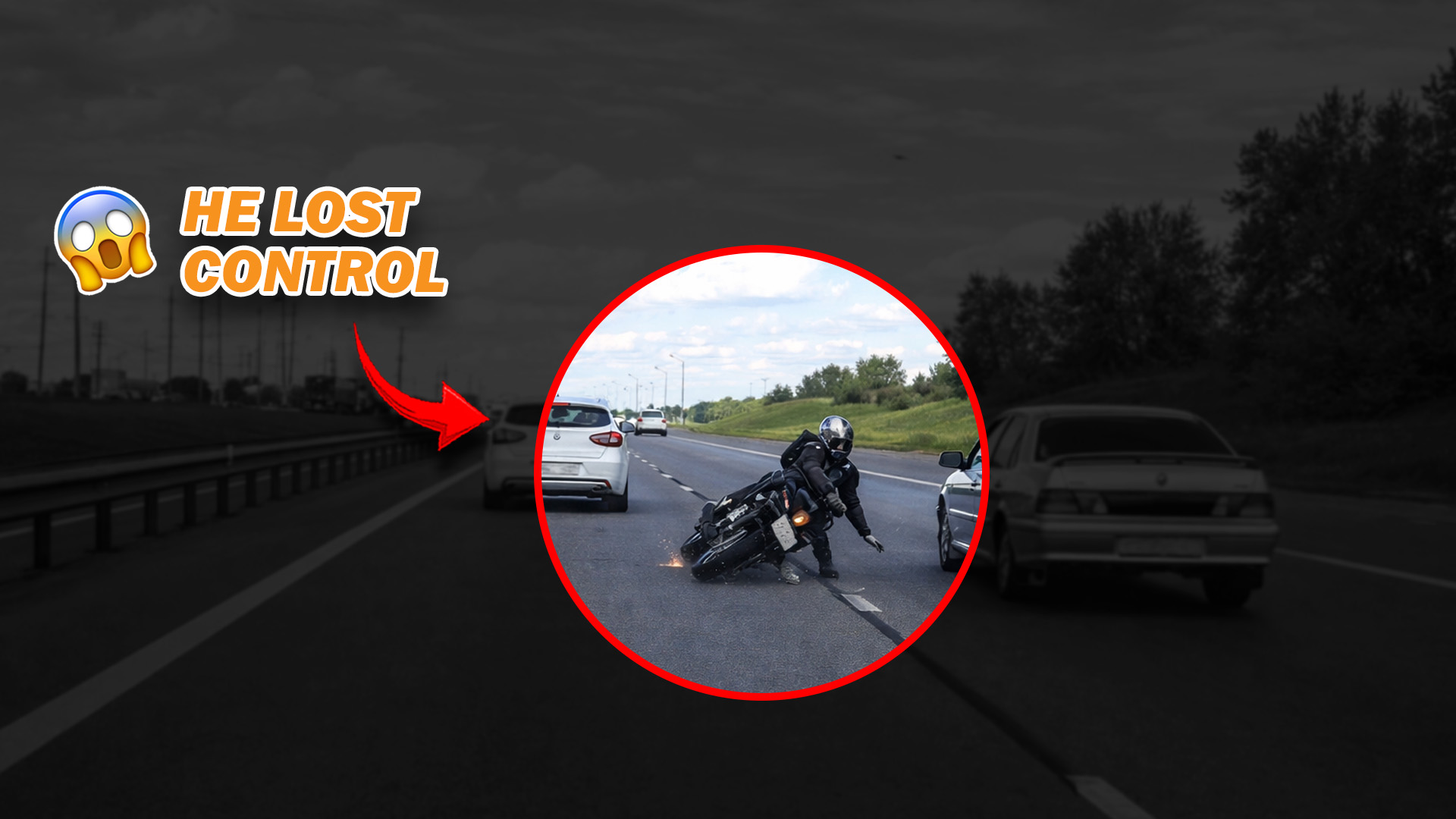 Bikers lost control in a crash involving other drivers