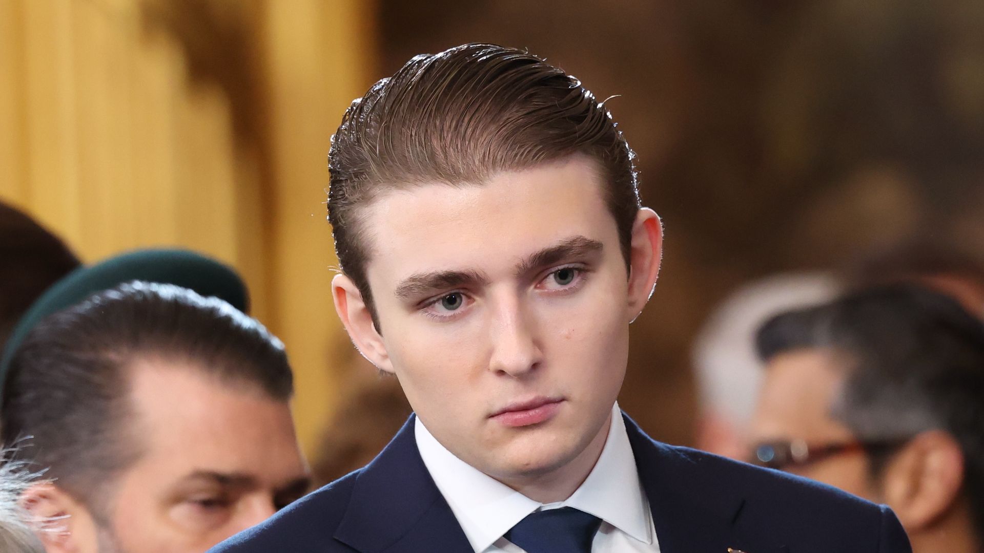 President Trump's son Barron, 19, saved a woman's life amid alleged attack