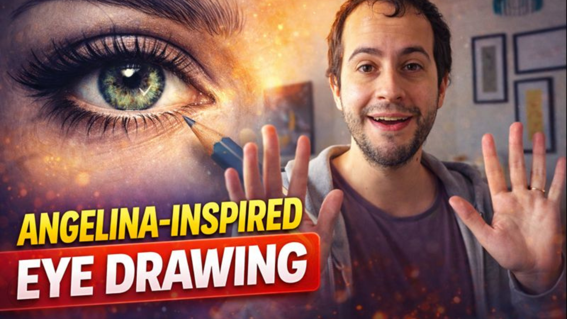 Mastering eye drawing using Angelina Jolie as a reference