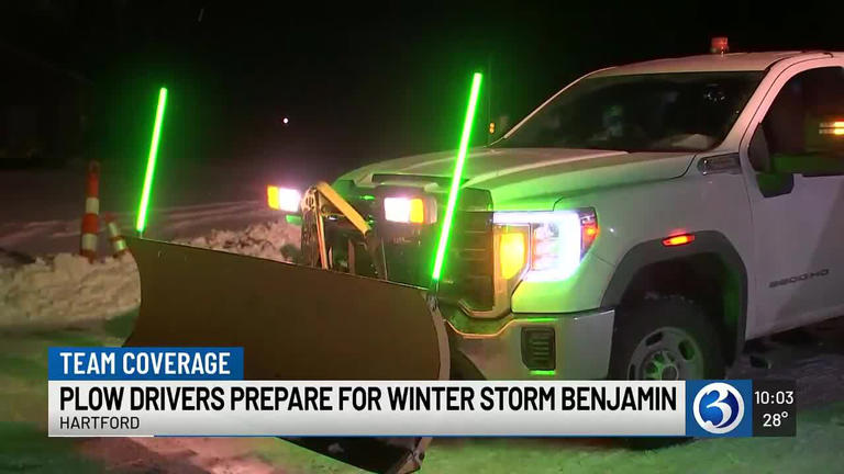 Plow drivers prepare for Winter Storm Benjamin as Connecticut braces ...