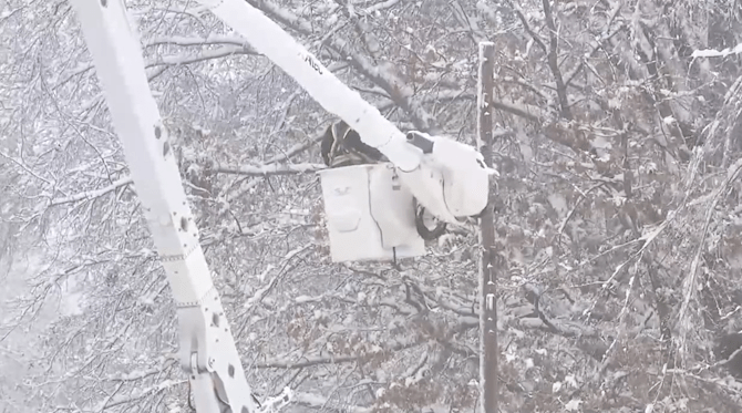 How do utility crews prepare for winter storms?