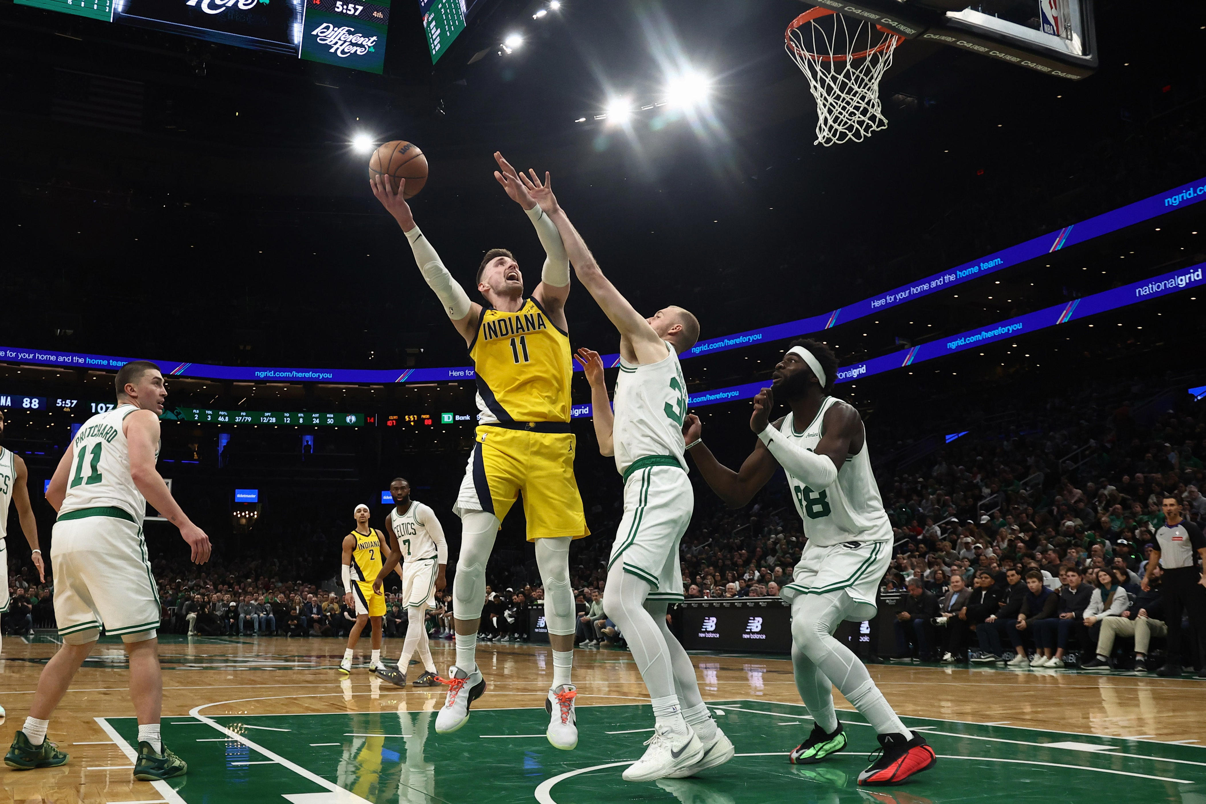 Sam Hauser on snapping slump, growing game with Boston Celtics