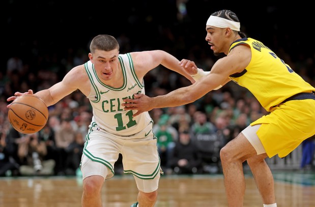 Jaylen Brown, Sam Hauser lead way as Celtics breeze past Pacers