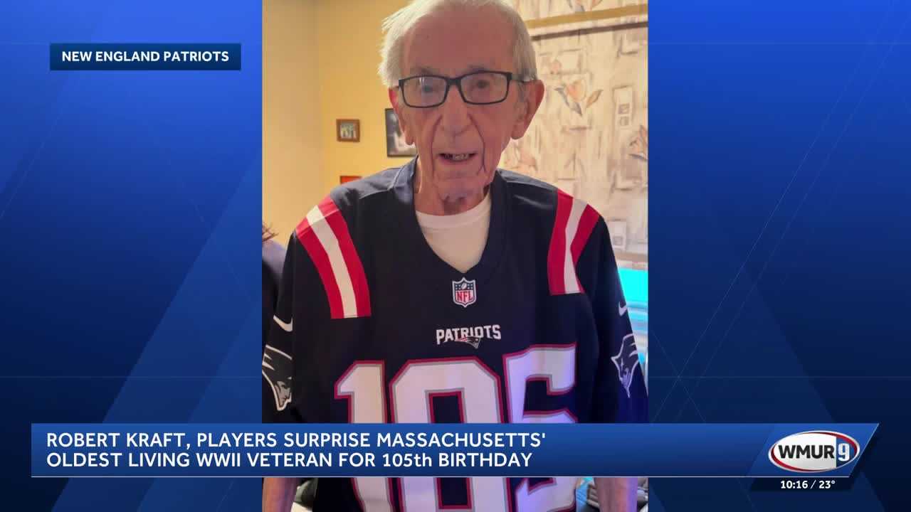 New England Patriots surprise Massachusetts' oldest WWII veteran on ...
