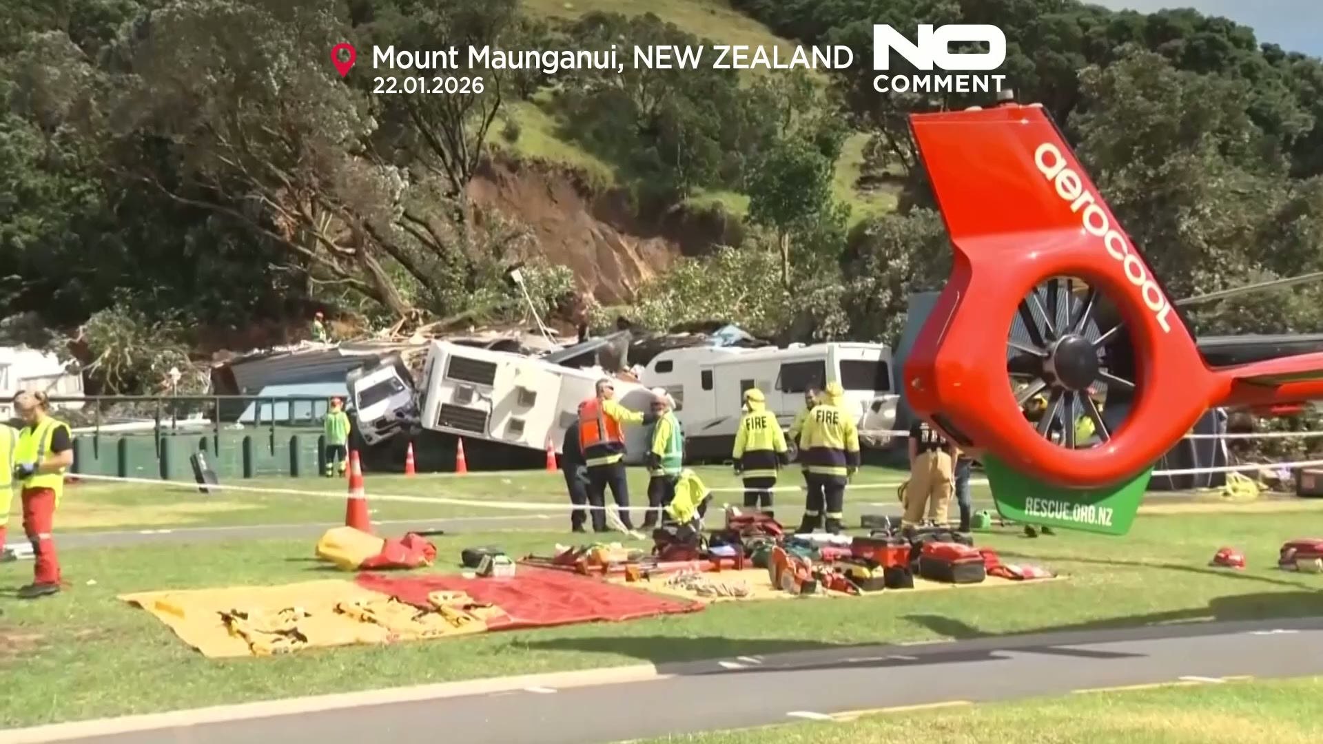 New Zealand landslide traps campers, children among the missing
