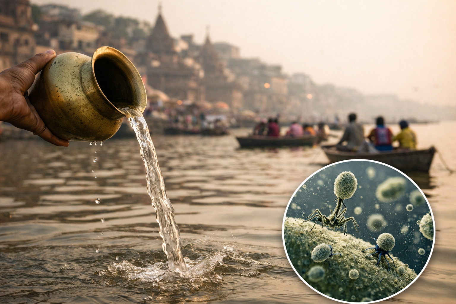 Why Ganga water does not get spoilt: When put under microscope, the ...