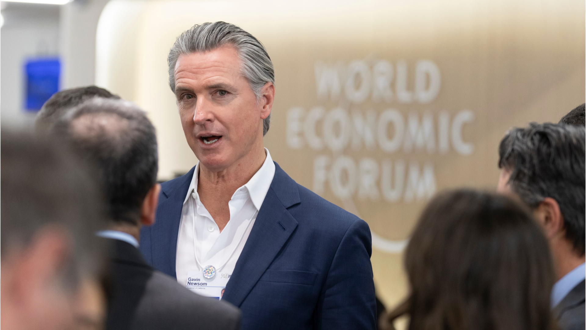 Newsom says Trump blocked him from speaking at Davos event