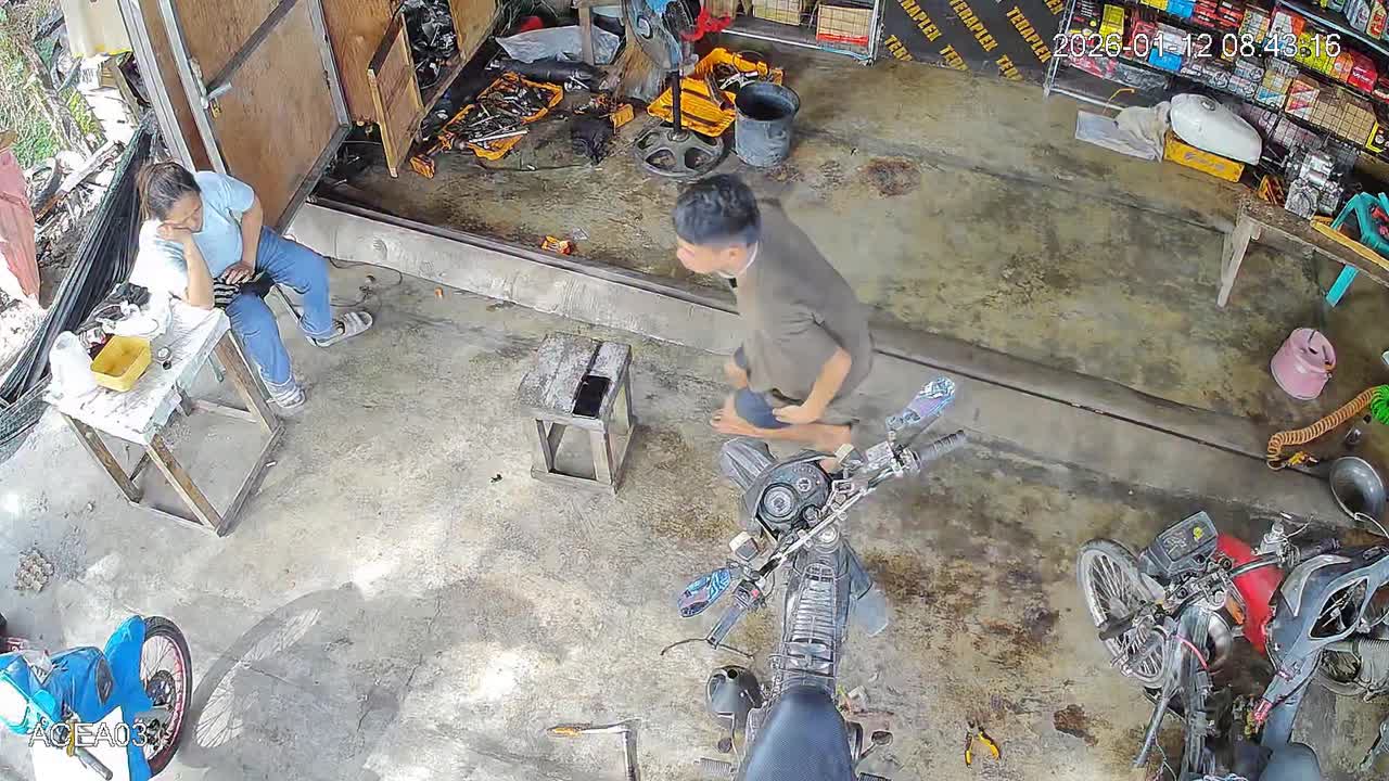 Motorcycle repair fire quickly contained in Davao Oriental, Philippines