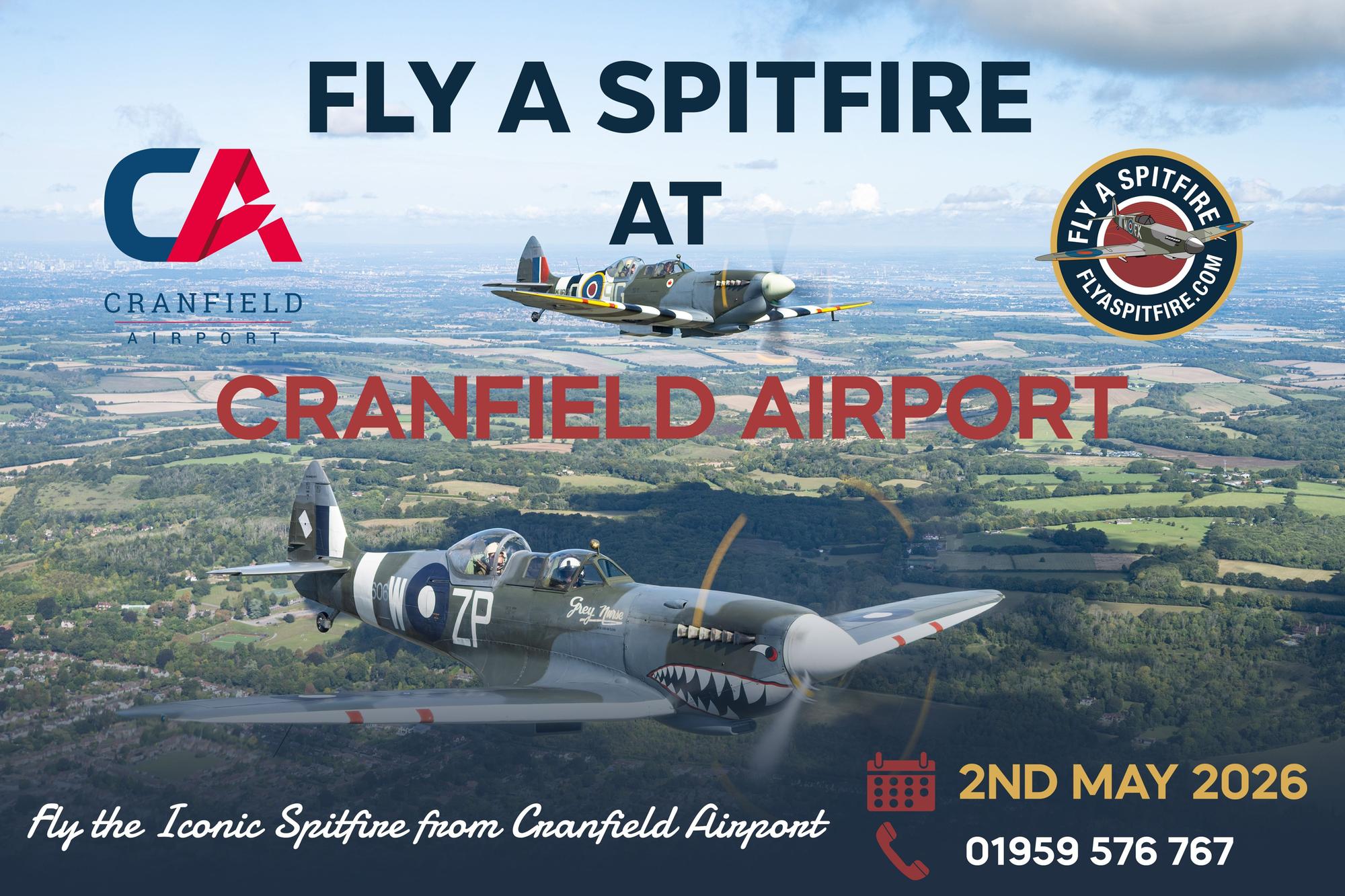 Spitfire passenger flights to launch from Cranfield Airport in 2026