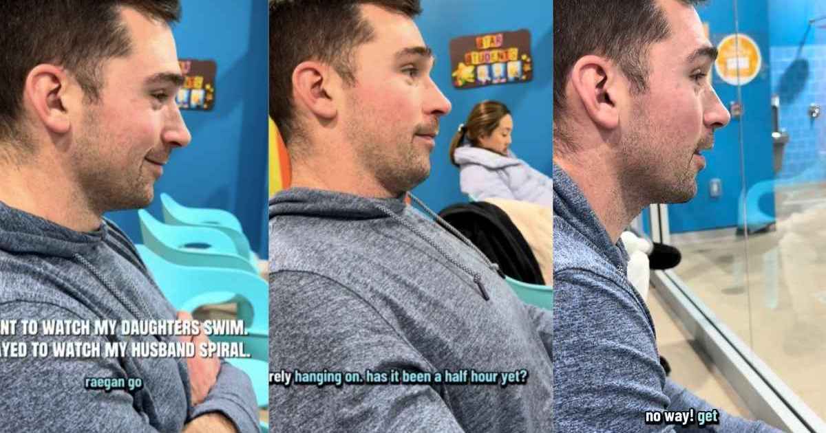 Video: Girl dad spirals watching daughters' swim lesson