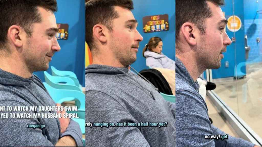 Video: Girl dad spirals watching daughters' swim lesson