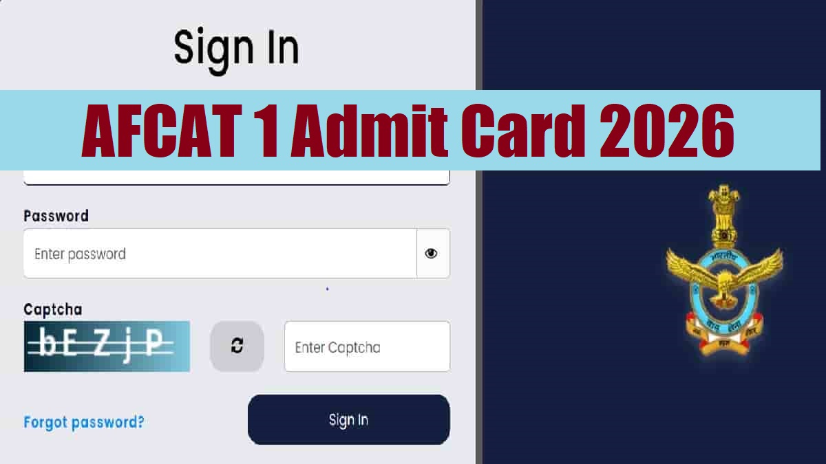 AFCAT 1 admit card 2026 released: [link active] download exam hall ...