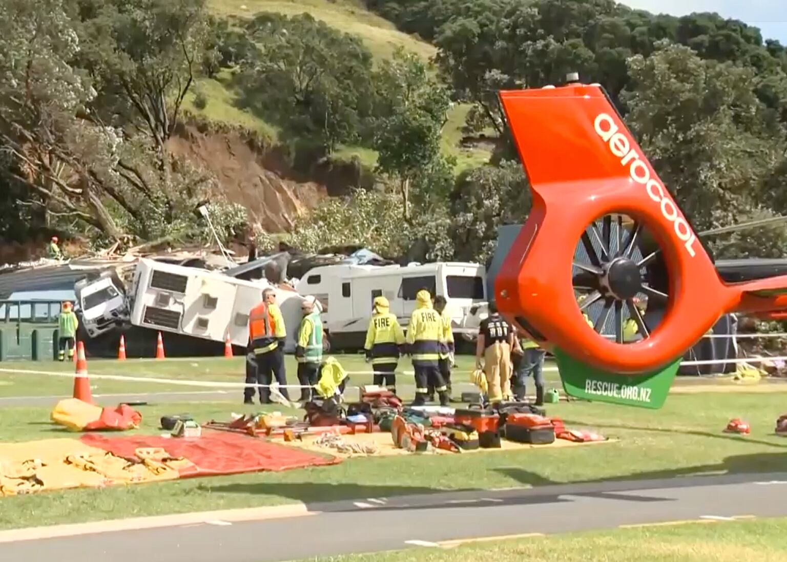 Two dead after landslides hit New Zealand campground and house