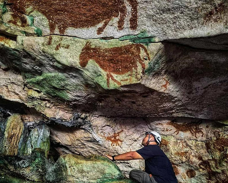 Handy work: Stencil rock paintings found in Indonesia may be world's ...