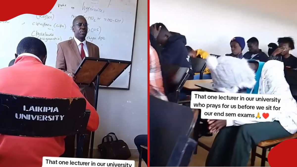 Touching moment as Laikipia University lecturer prays for students ...