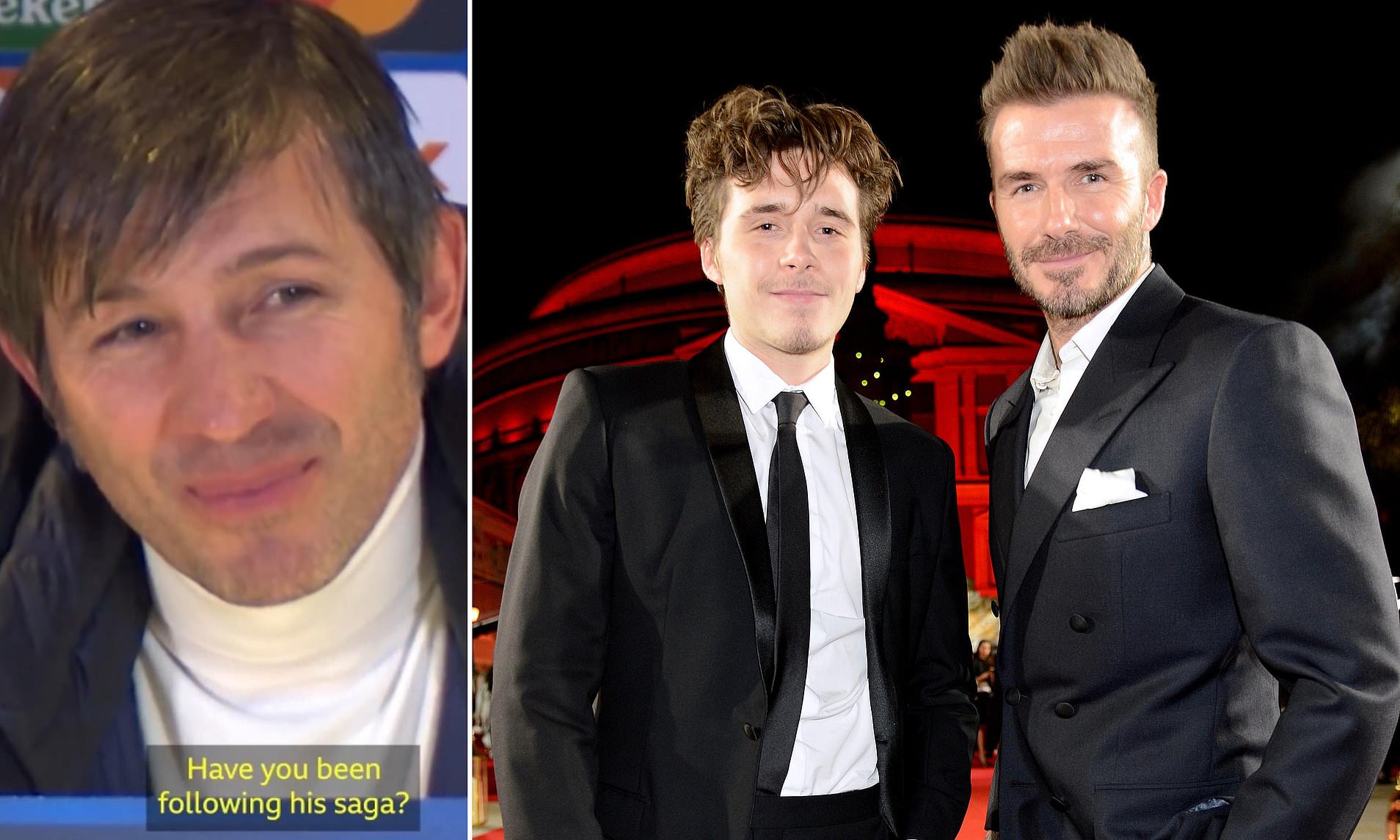 Bizarre moment David Beckham question throws Champions League manager ...