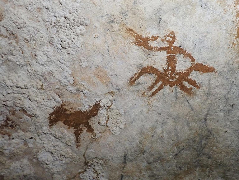Handy work: Stencil rock paintings found in Indonesia may be world's ...