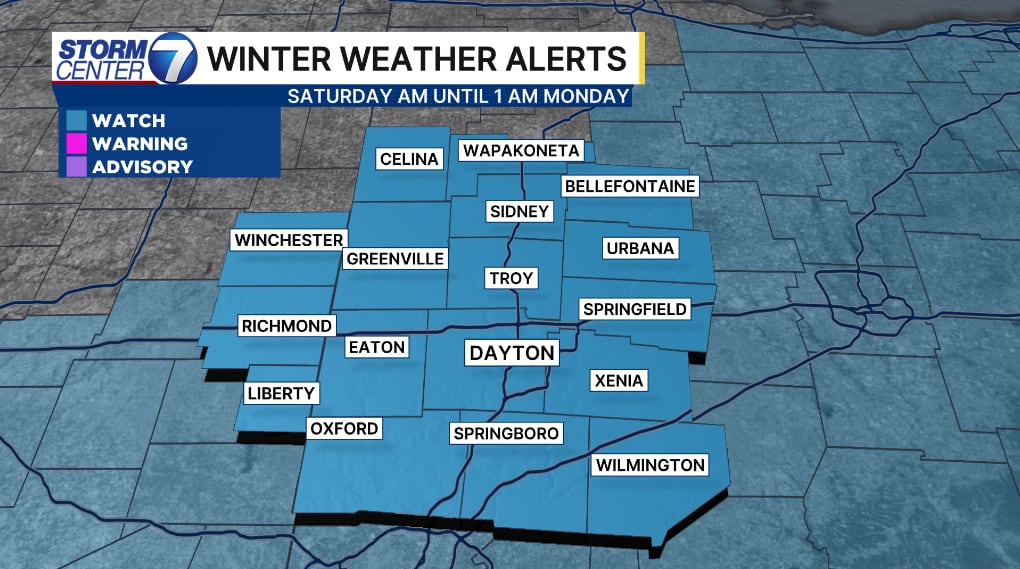 Winter storm watch for the valley