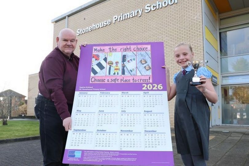 Sophie celebrates winning South Lanarkshire's road safety message ...