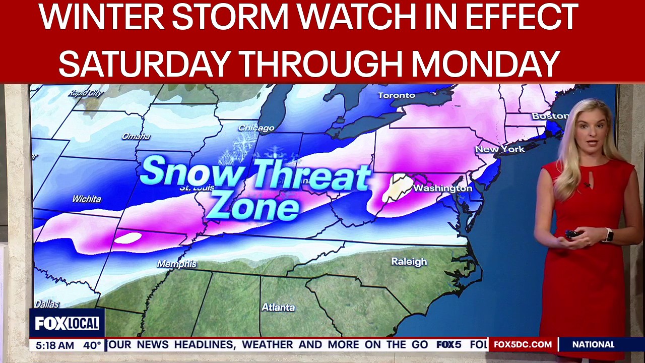 DC weather: Winter storm watch in effect Saturday