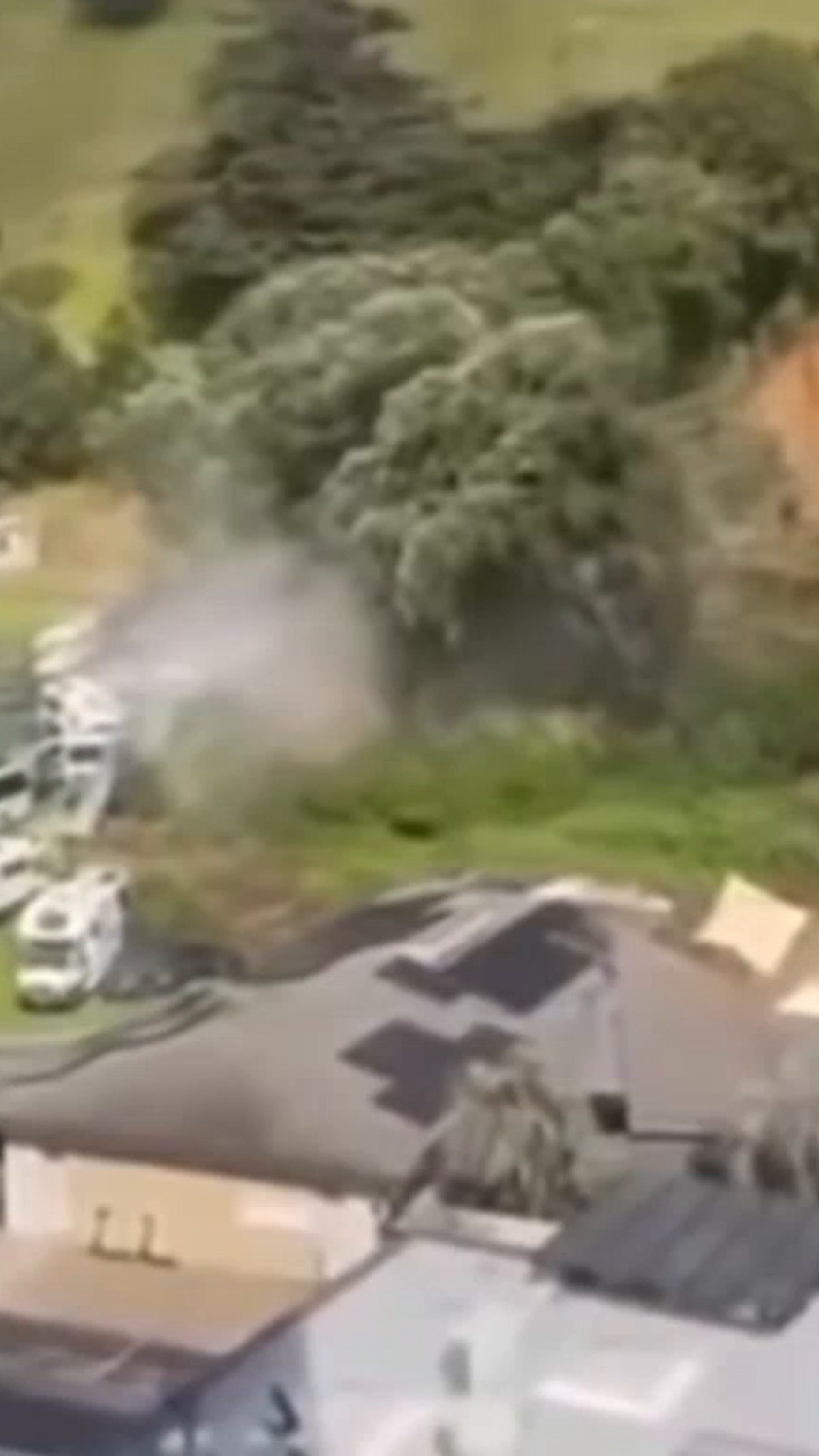 Moment landslide rips through New Zealand campsite