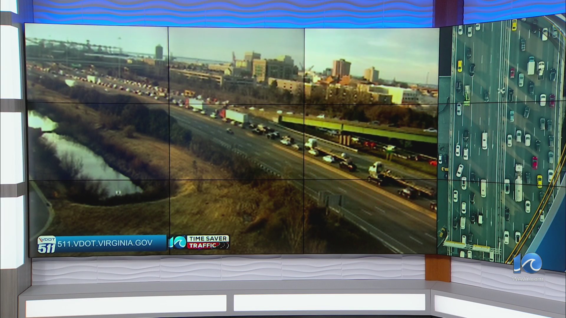 Southbound lanes closed on I-664 at Monitor-Merrimac Memorial Bridge ...