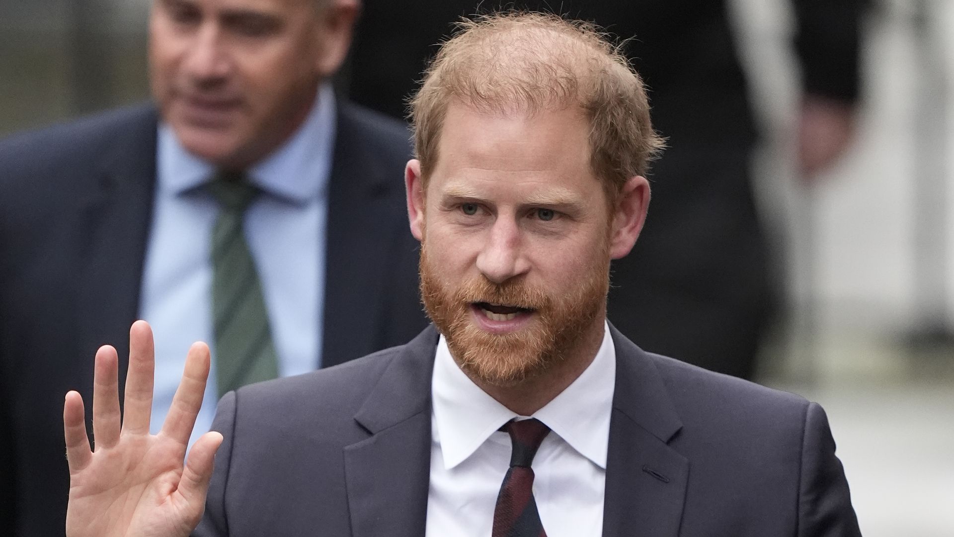 Prince Harry supports Elizabeth Hurley as she takes to the stands in ...