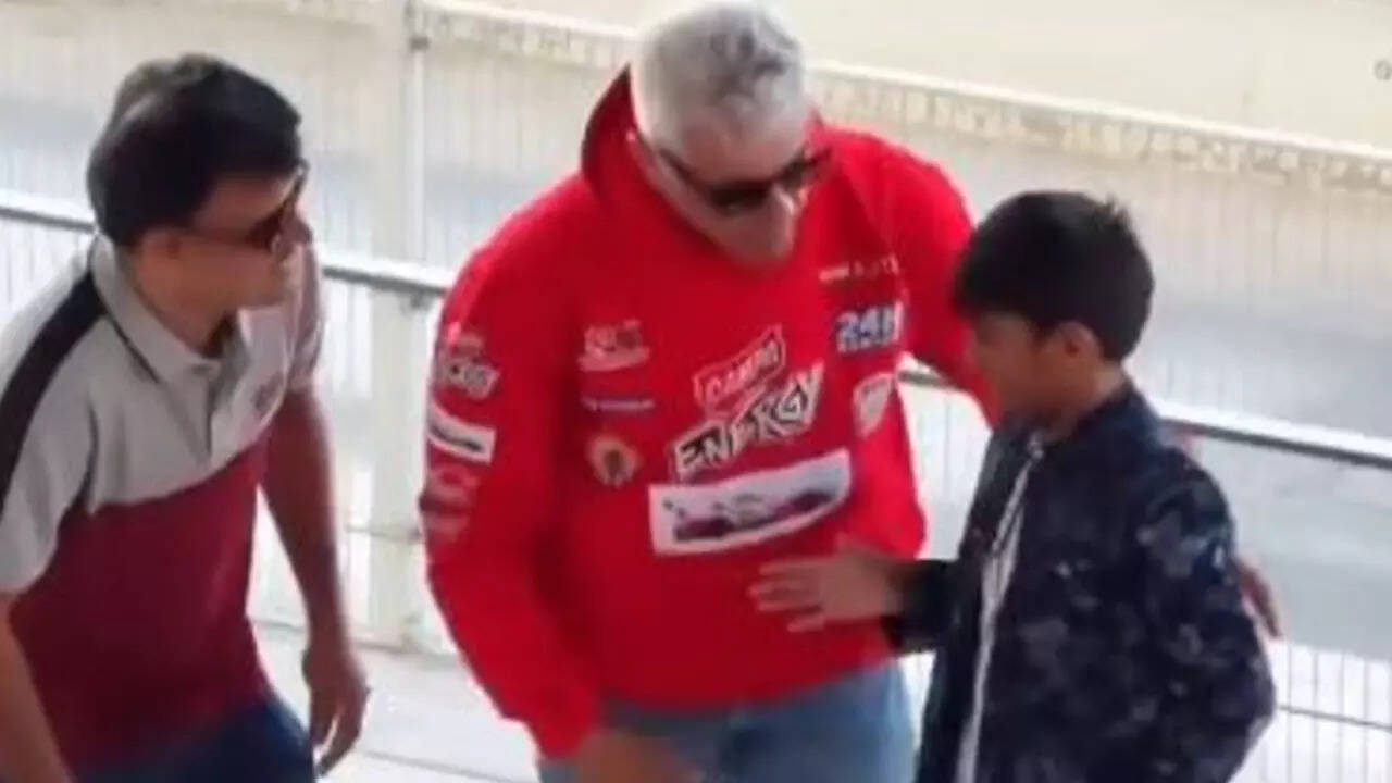 Ajith Kumar’s viral fan moment in Dubai, actor shines on the racing track