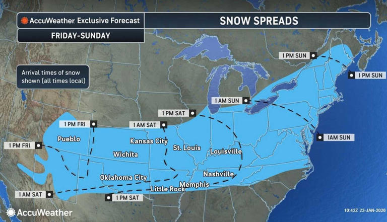 Northward track shift means higher snowfall totals for major storm ...