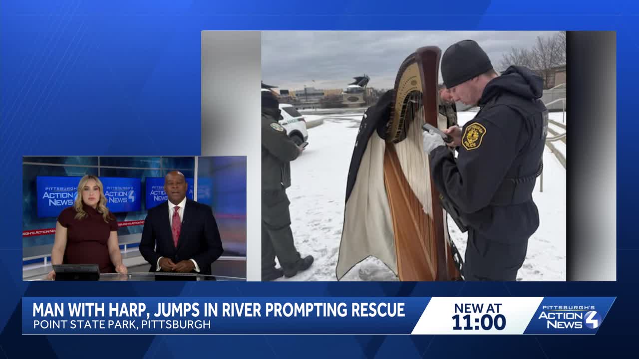 Man rescued from Point State Park | Police investigate $30K harp found ...